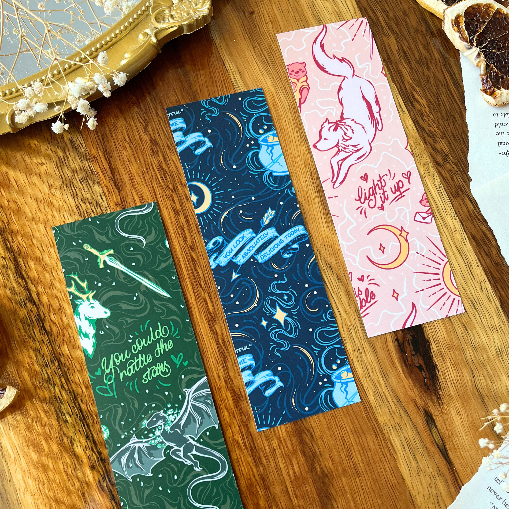 Sarah J. Maas double-sided bookmark bundle – Charlie and Fox