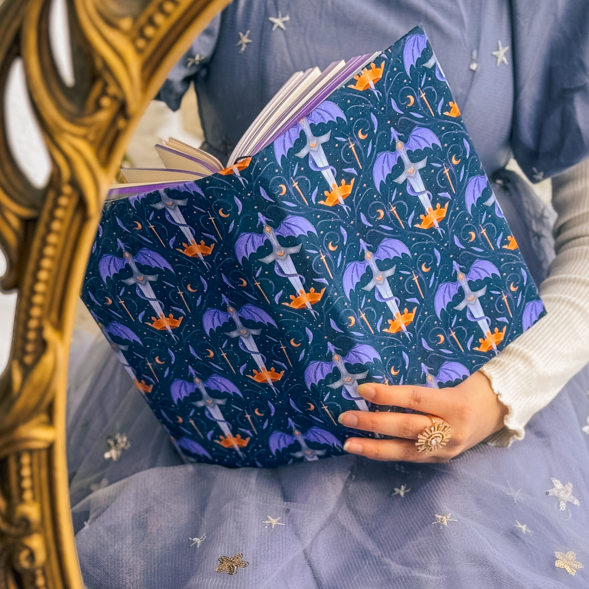 Fantasy fabric dust jacket | Charlie and Fox