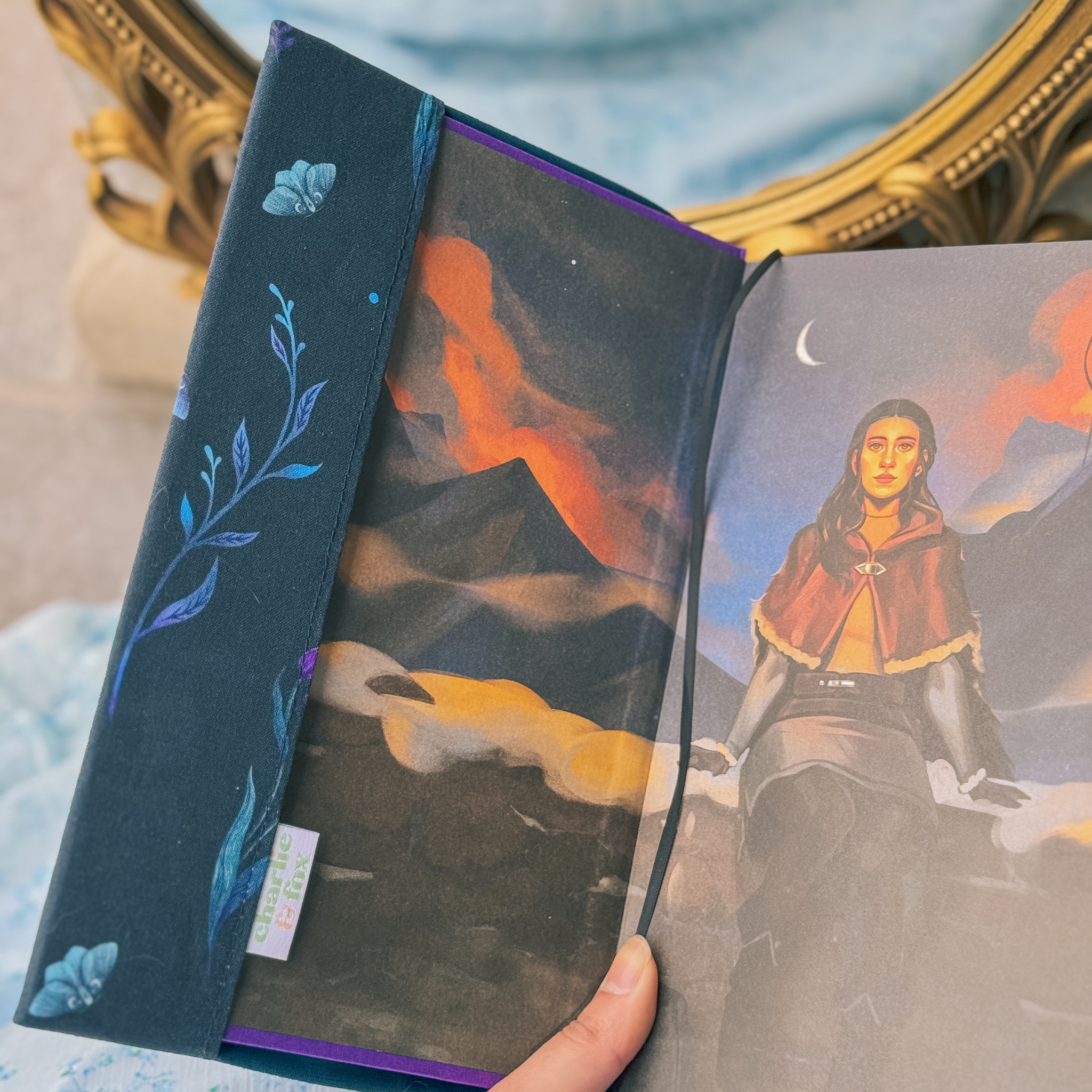 Under the Moon fabric dust jacket | Charlie and Fox